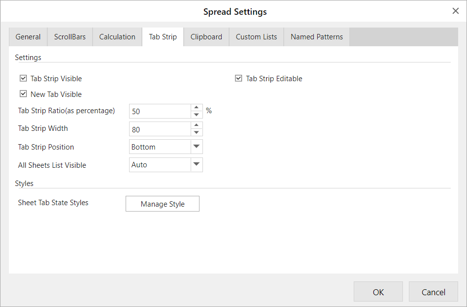 Tab Strip | JavaScript Spreadsheet | SpreadJS